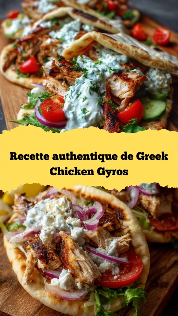 Recette authentique de Greek Chicken Gyros