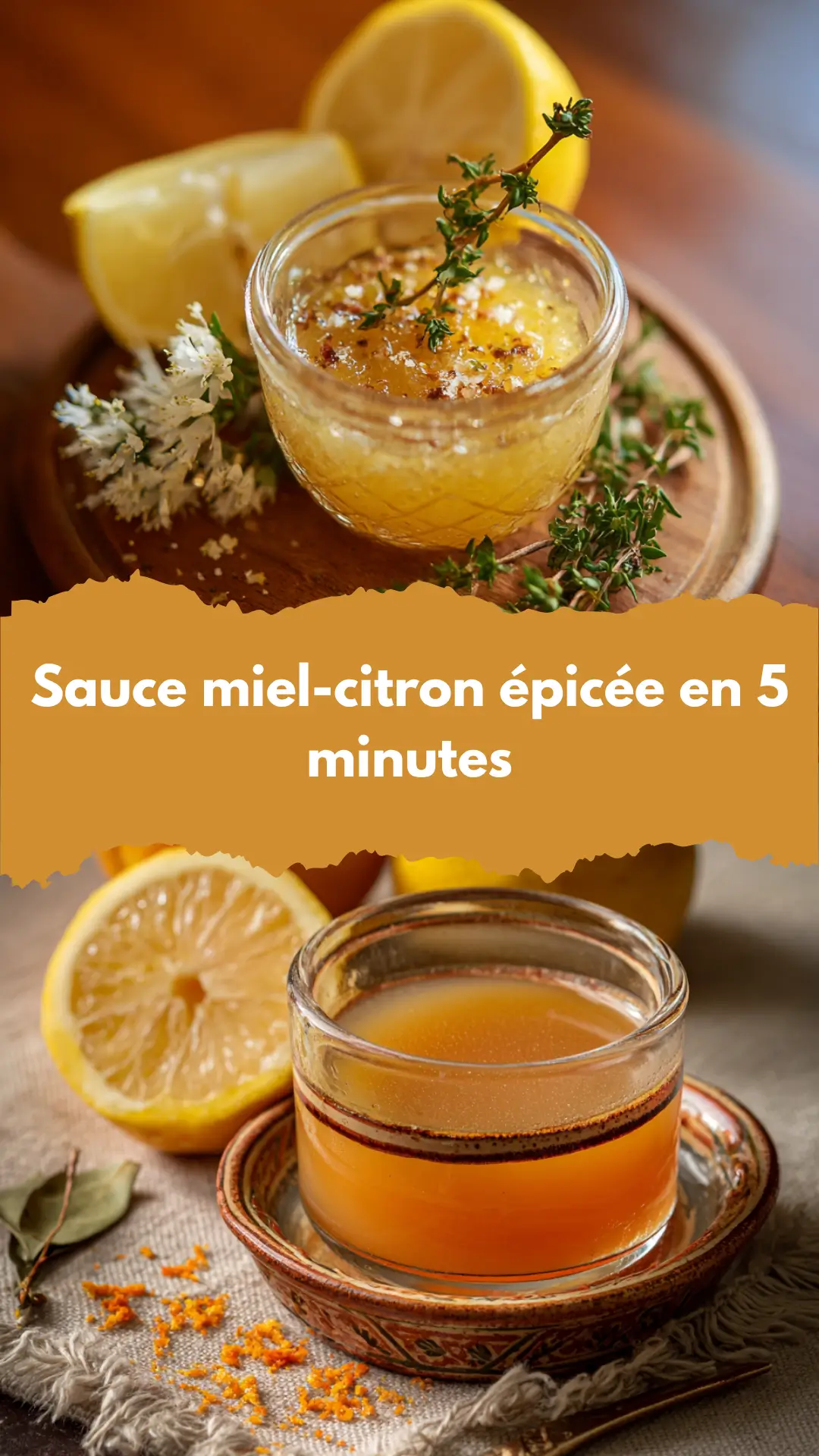 Sauce miel-citron épicée maison