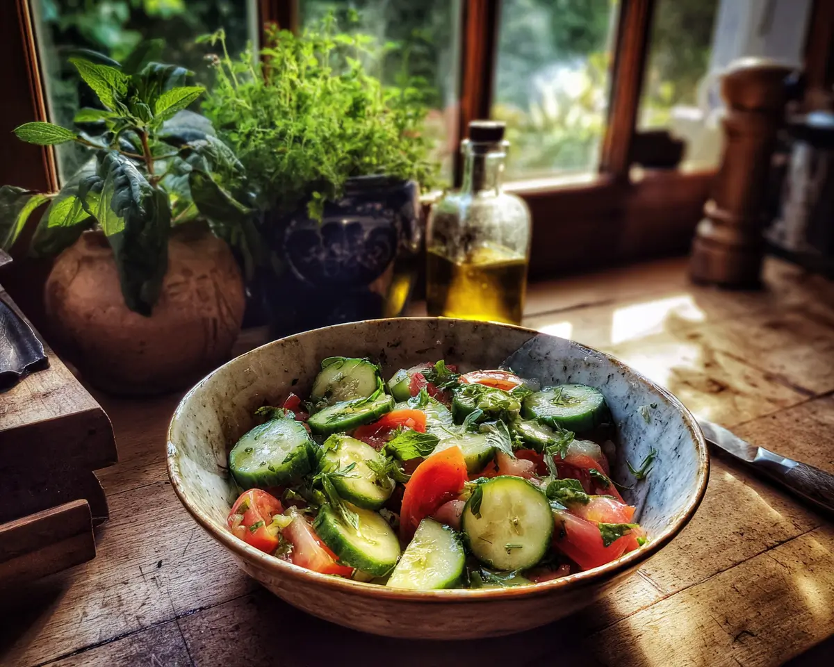 Concombre et tomate en salade : fraîcheur d'été au quotidien